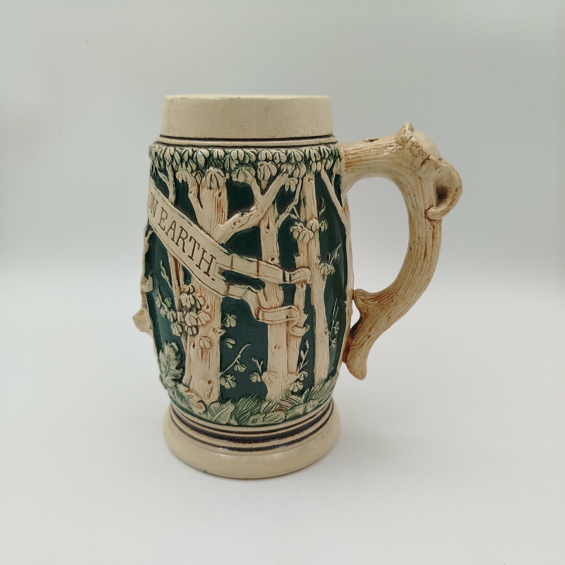 Кружка пивная "Лучшие люди на земле", керамика, глазурь, рельеф, Германия, 1960-1980 гг.