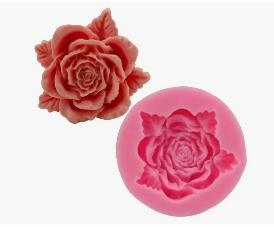 Молд силиконовый пищевой "Дикая роза", диаметр формы 4,8 см, высота 1,5 см