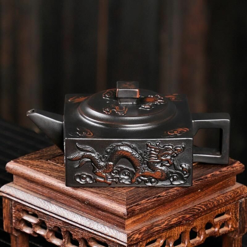 Заварочный чайник из фиолетовой керамики Jianshui идеальный выбор для чайных церемоний, пуэра и черного чая