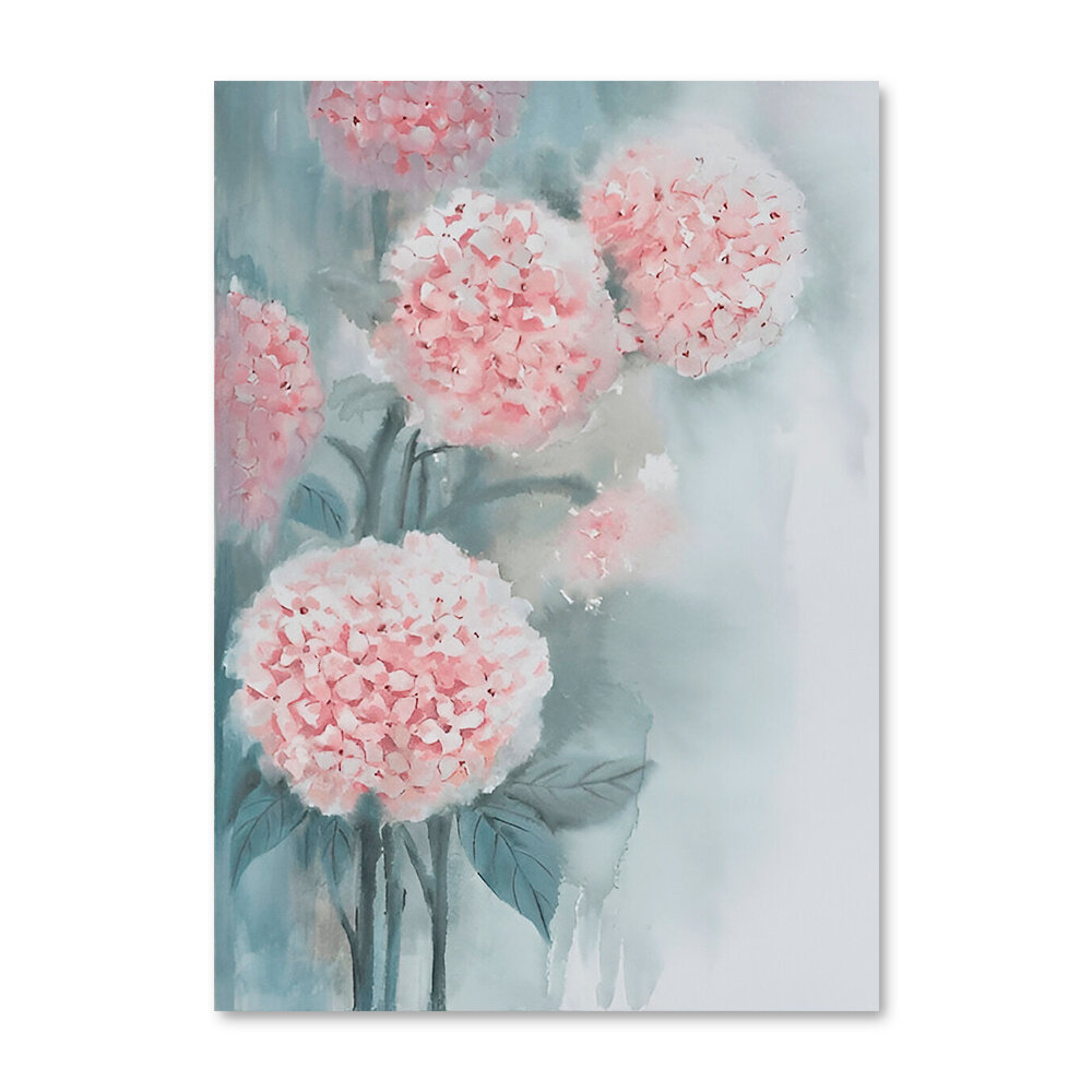 Картина на холсте Розовые гортензии, 50х70 см