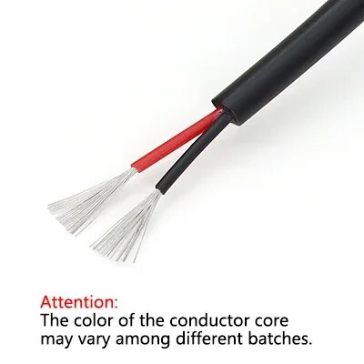 Многожильный провод UL2464 черный 2-10 м 22AWG, 2 Cores, 2 meters