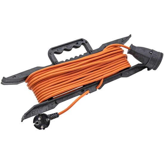 Very Силовой удлинитель на каркасе 1 розетка, ПВС 3x0,75мм, IP44, 10А, 2,3кВт, с заземлением, 10м, 89-0-005