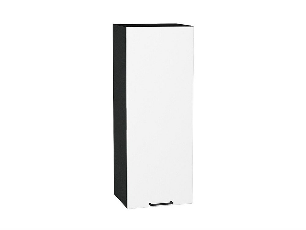 VVT Шкаф верхний с 1-ой дверцей Флэт Graphite, White In 2S, 920, 350 В*Ш*Г 920*350*318, фасад ЛДСП White In 2S, корпус Graphite White In 2S
