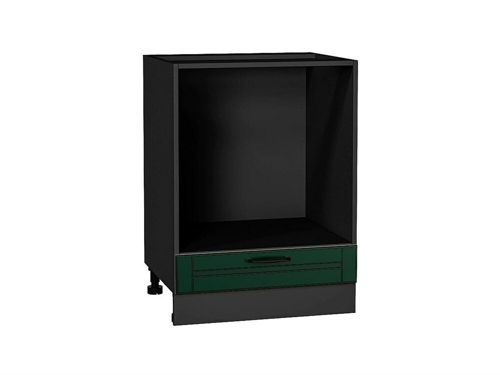 VVT Кухонный Шкаф нижний под духовку Дублин Graphite, Special Green, 600, каркас ЛДСП Graphite, фасад МДФ Special Green, 816*600*474