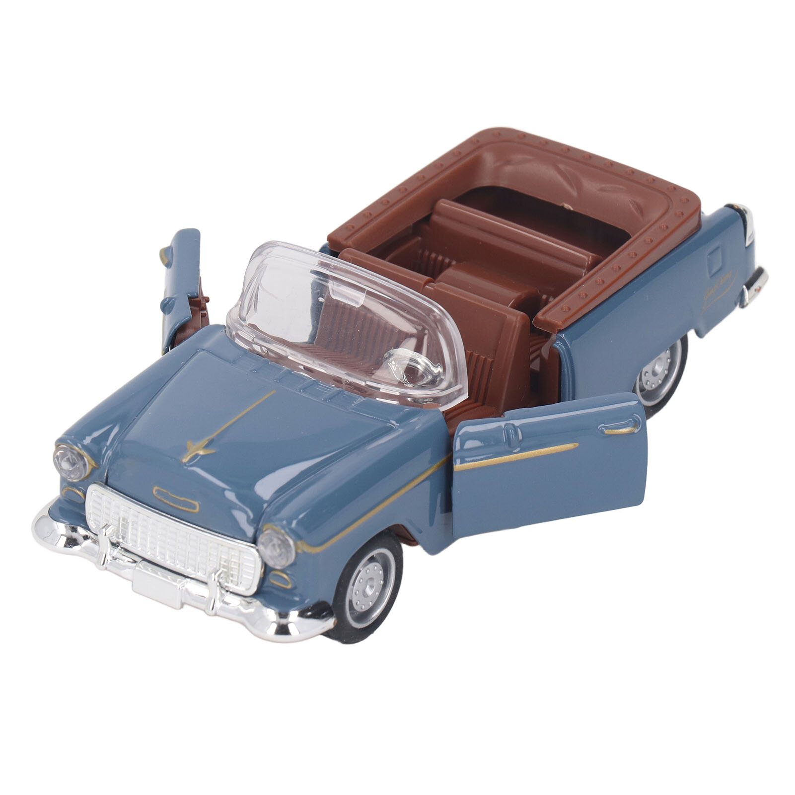 1:32 Кабриолет Спортивный Автомобиль Модель Металлический Сплав Реалистичный Крутой Работает От Батареи 1/32 Спортивный Автомобиль Симулятор Игрушка Синий