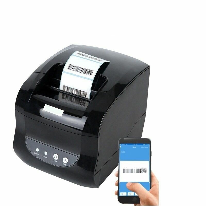 Принтер Xprinter XP-365B 80 мм Bluetooth или USB Термопринтер для печати штрих-кодов, производитель наклеек для этикеток, термопринтер
