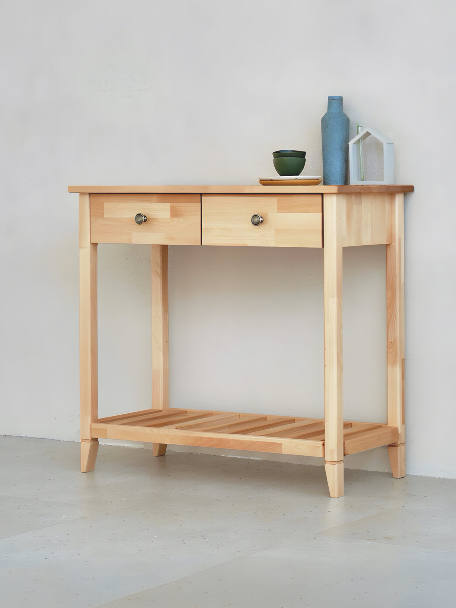 Консоль Next из дерева 90х80х40 см, Датское масло, из массива березы, Равновесие