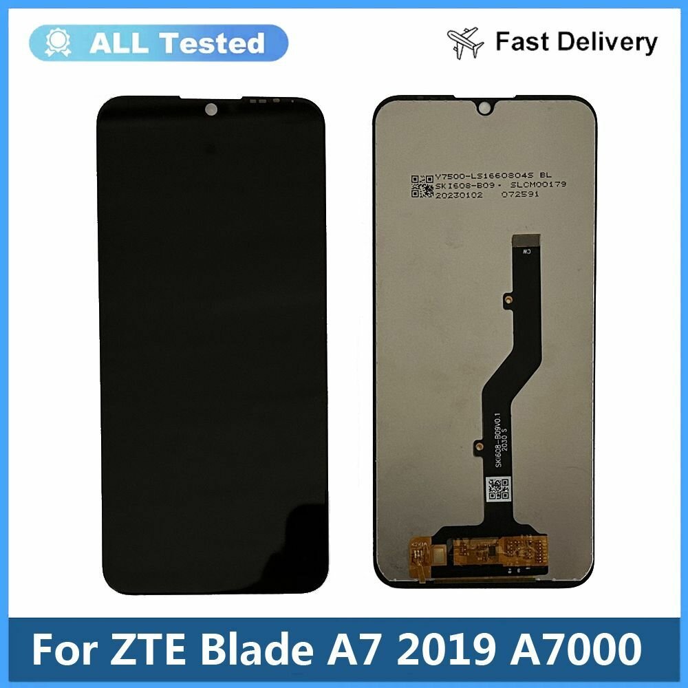 Дисплей для ZTE A7 2019, дисплей в сборе с сенсорным экраном, черный , содержать инструментов