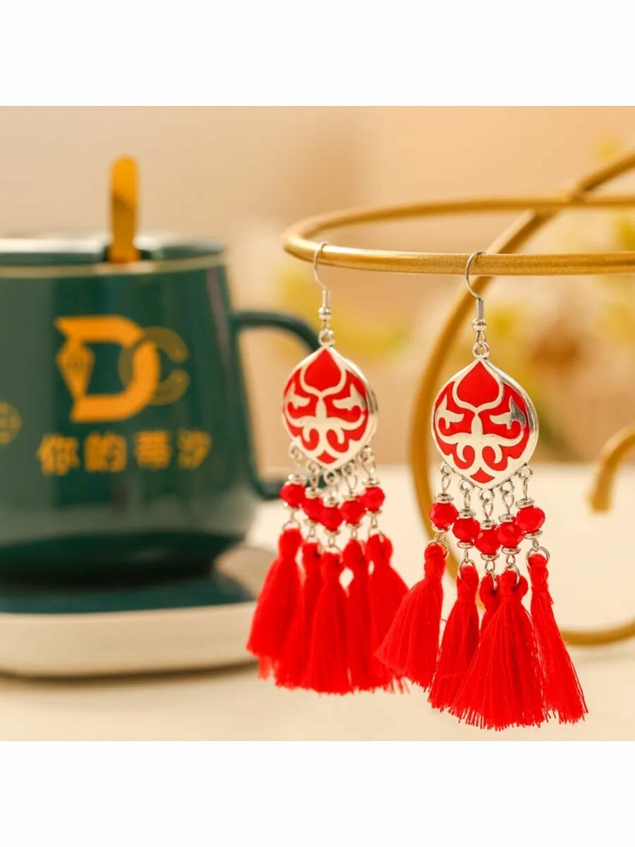 Серьги, искусственный камень