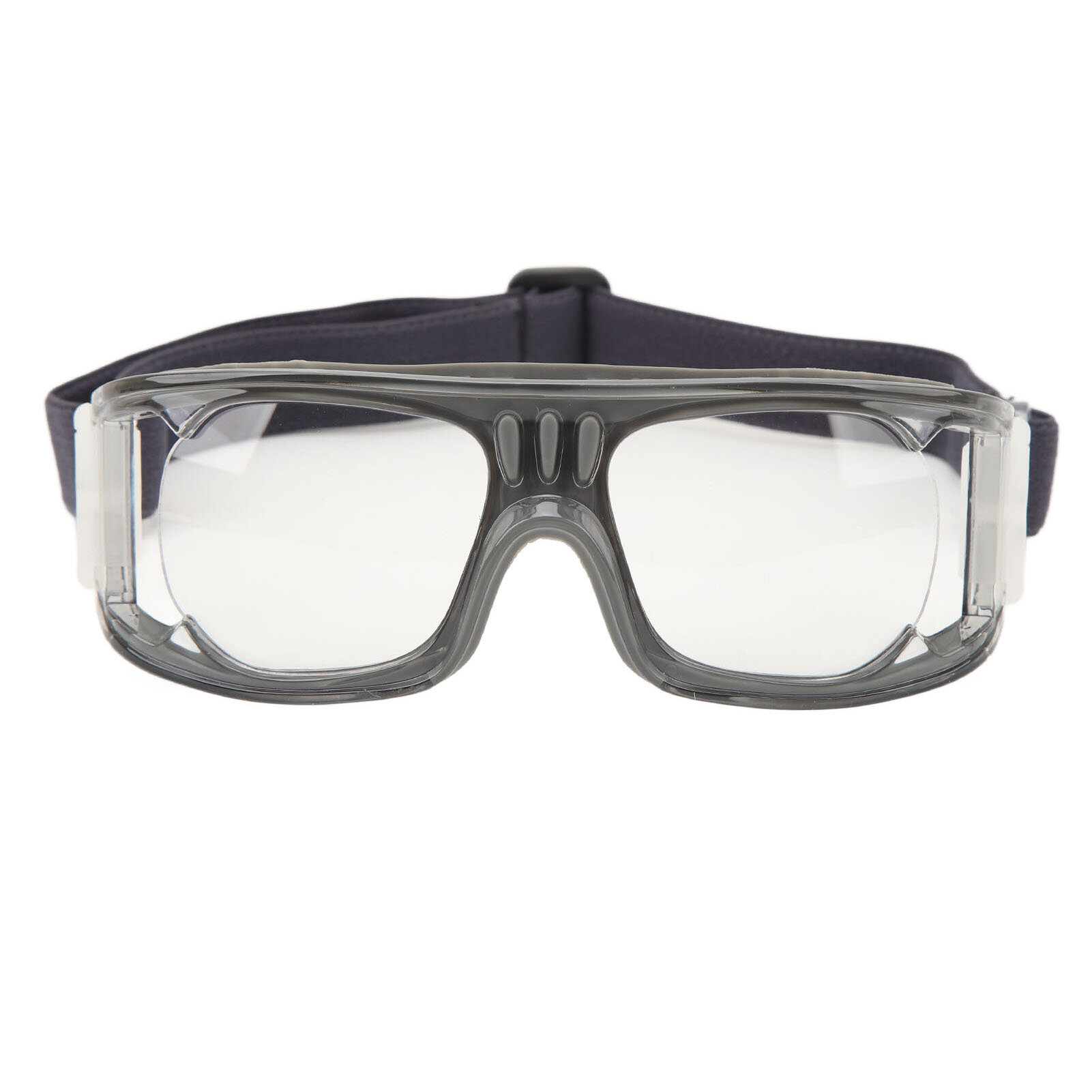 Спортивные защитные очки для баскетбола, ударопрочные, противотуманные, с регулируемым ремешком, для бега и езды на велосипеде, серые.