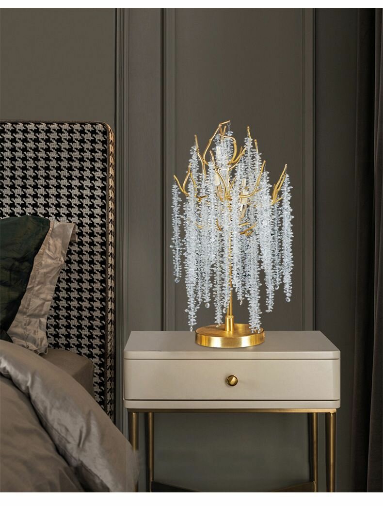 Хрустальный торшер в форме ветки