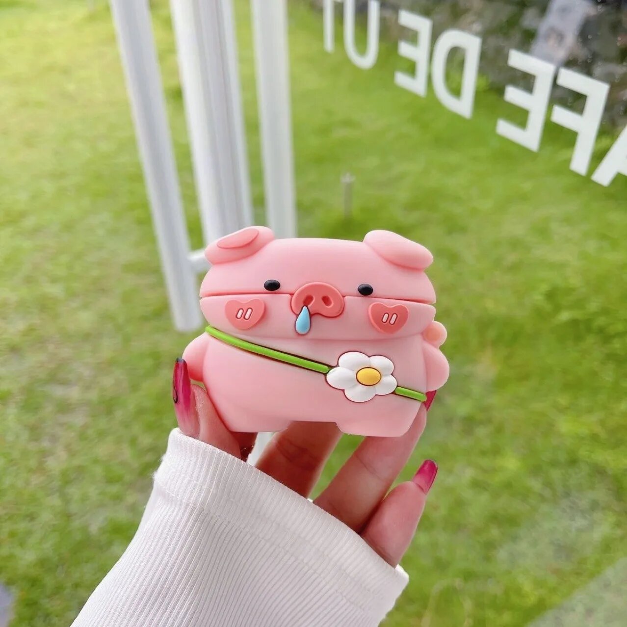 Чехол для Airpods 4 MOONBIFFY, милый свинью
