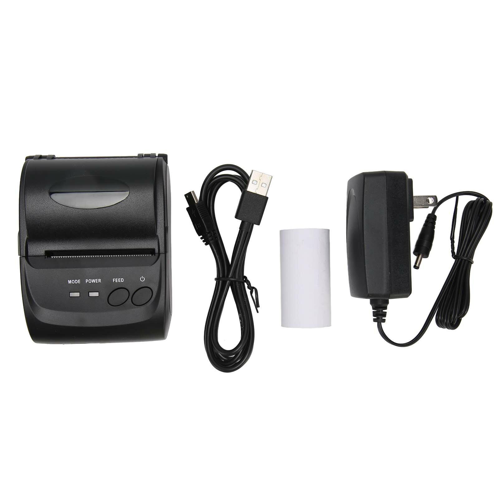 58 -миллиметровый тепловой принтер BT4.0 90 мм/с 100 км TPH 203DPI USB -интерфейсная метка