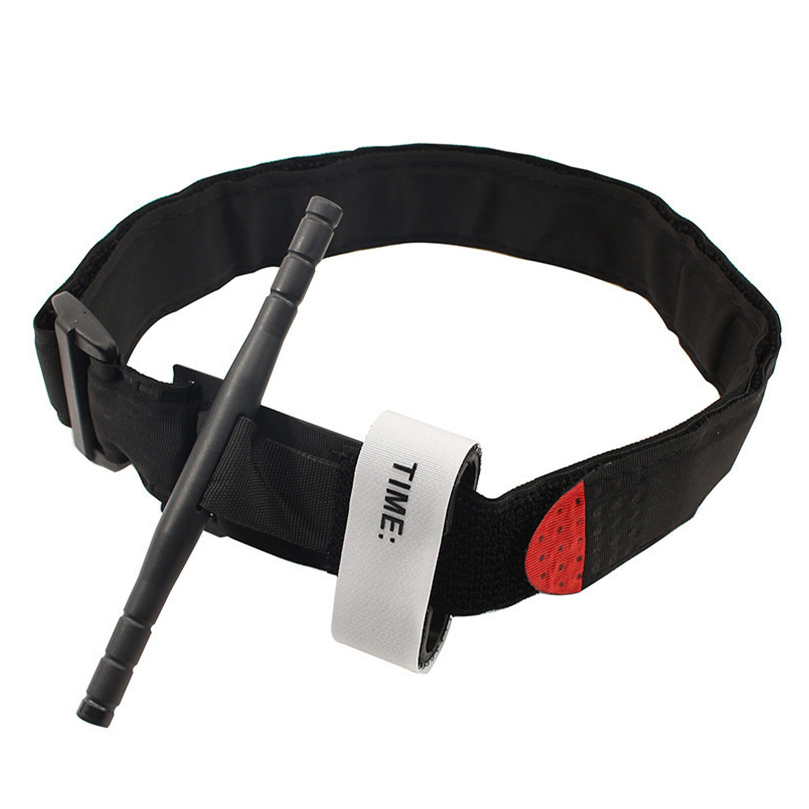 Аварийный жгут с пряжкой, черный нейлон, 95 см, вращающийся жгут типа CAT, для использования на открытом воздухе.