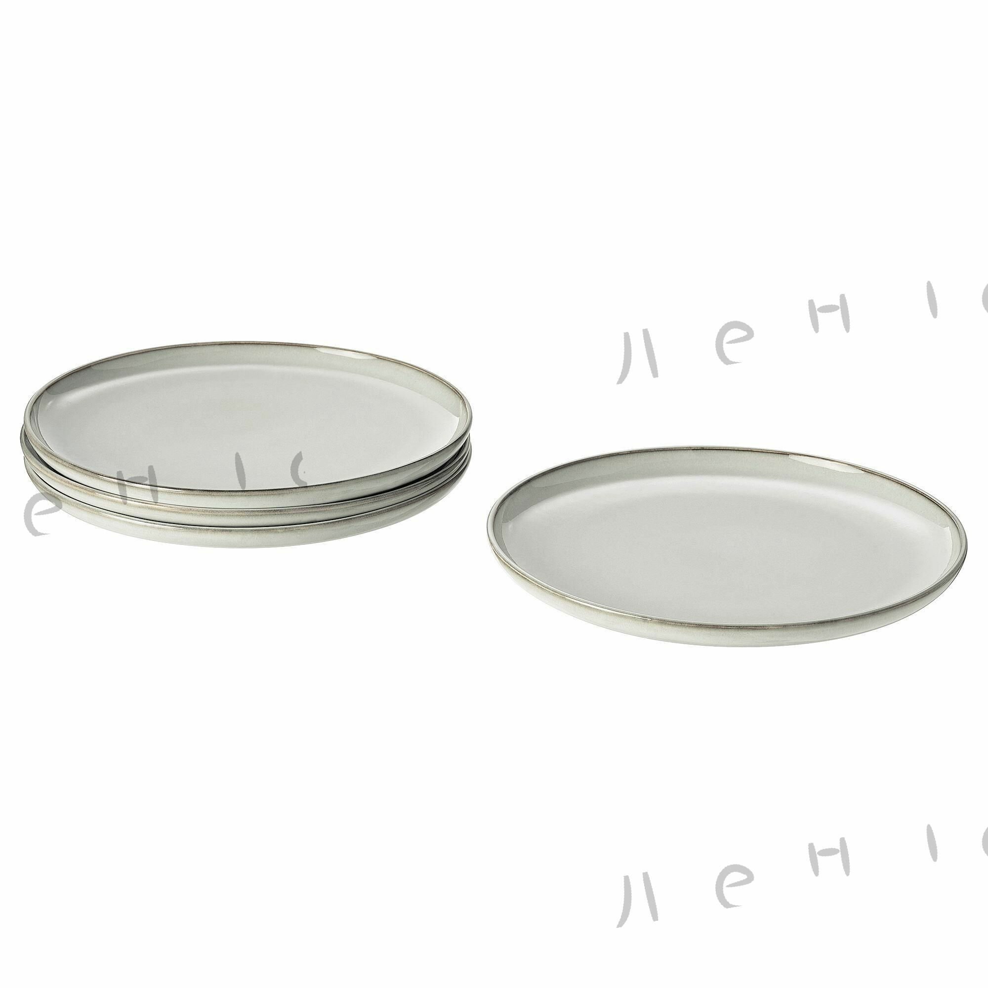 IKEA GLADELIG набор тарелок гладелиг икеа серый 25см 4 шт-x