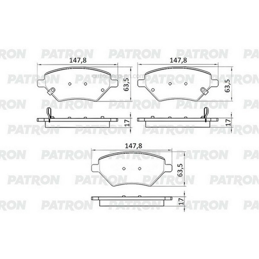 PATRON PBP352 Колодки тормозные дисковые пер. OMODA C5 / CHERY Tiggo 2/3/4/4 Pro/5/7/8/8 Pro / JAECOO J7 17-