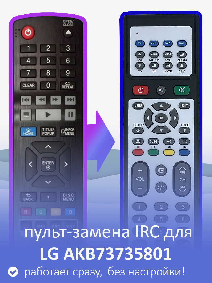 Пульт-замена для LG AKB73735801