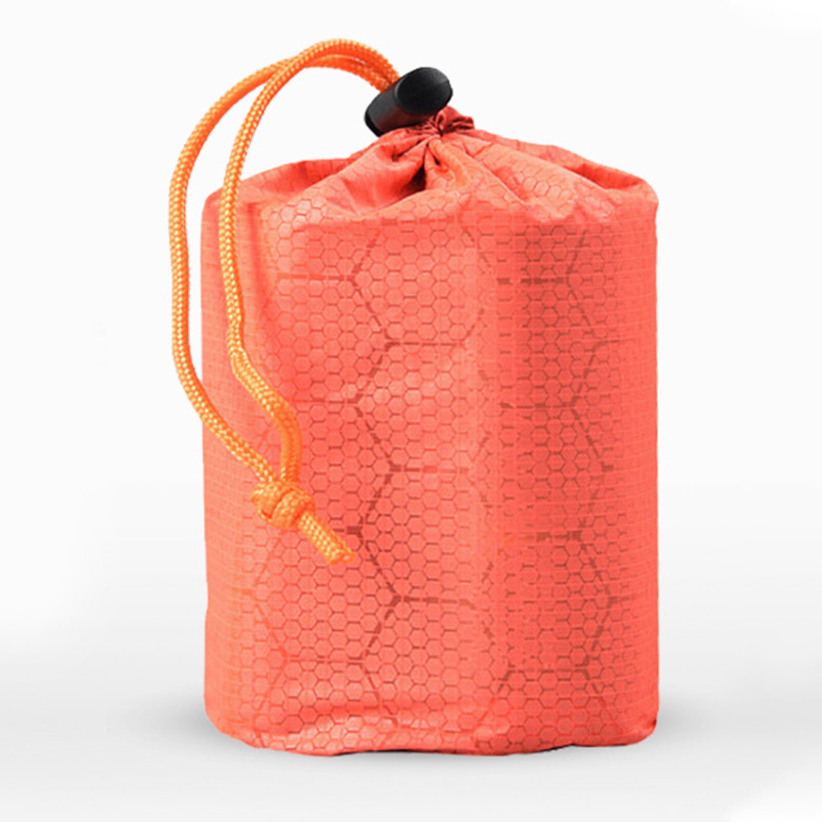 Спальный мешок из полиэтиленовой алюминиевой пленки с карманом для хранения на открытом воздухе, компрессионный мешок на шнурке для кемпинга на открытом воздухе