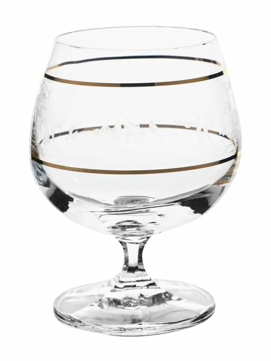 Набор 6 бокалов FALCO Декор золото Объем 250 мл для бренди