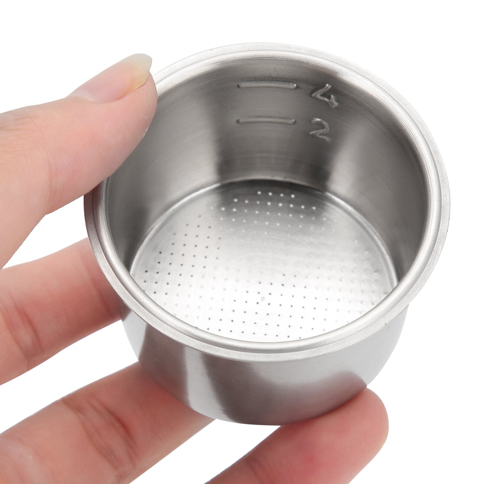 Фильтр для кофе из нержавеющей стали, 51 мм, одностенная пористая фильтрующая корзина без давления, 4 чашки