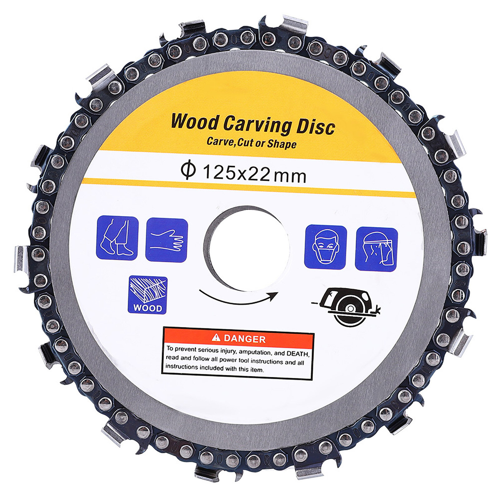 5-дюймовый пильный диск для цепной пилы, аксессуары для угловой шлифовальной машины, крепежные детали для пластика/дерева