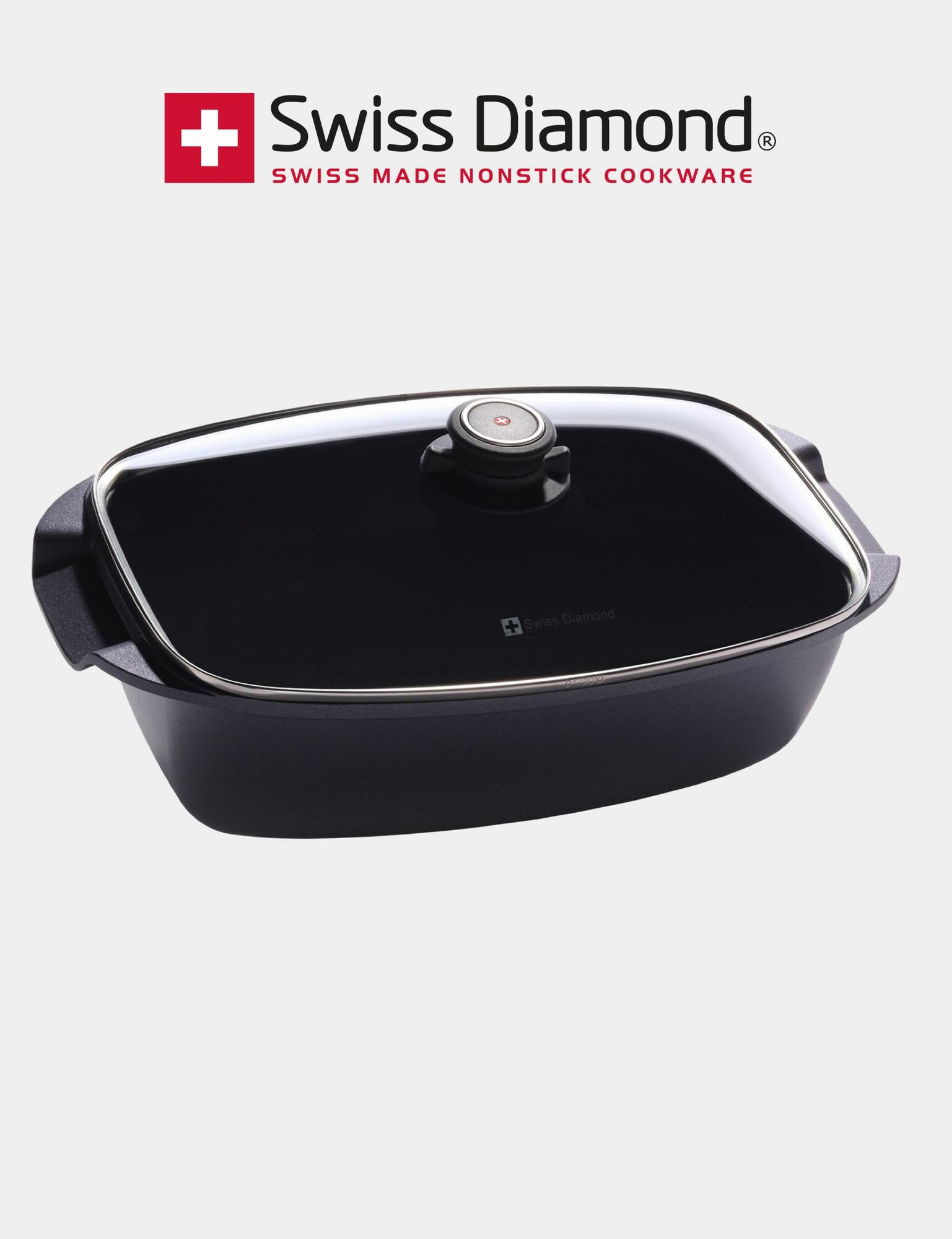 Жаровня Swiss Diamond HD Classic Nonstick SD61033C 33х21см, с крышкой