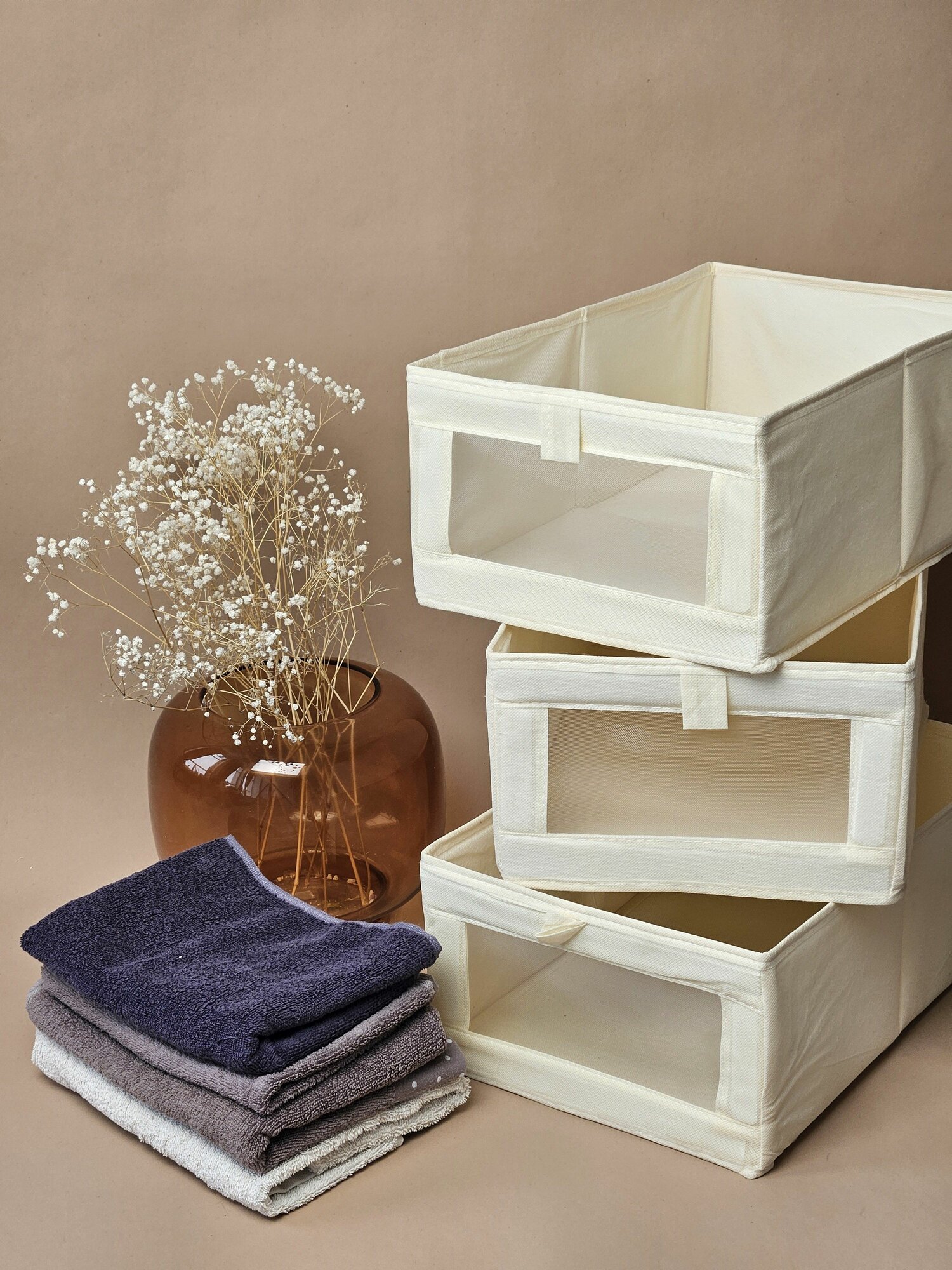 Органайзер для хранения вещей, для документов, для мелочей, для белья, кофр для хранения вещей 3 шт