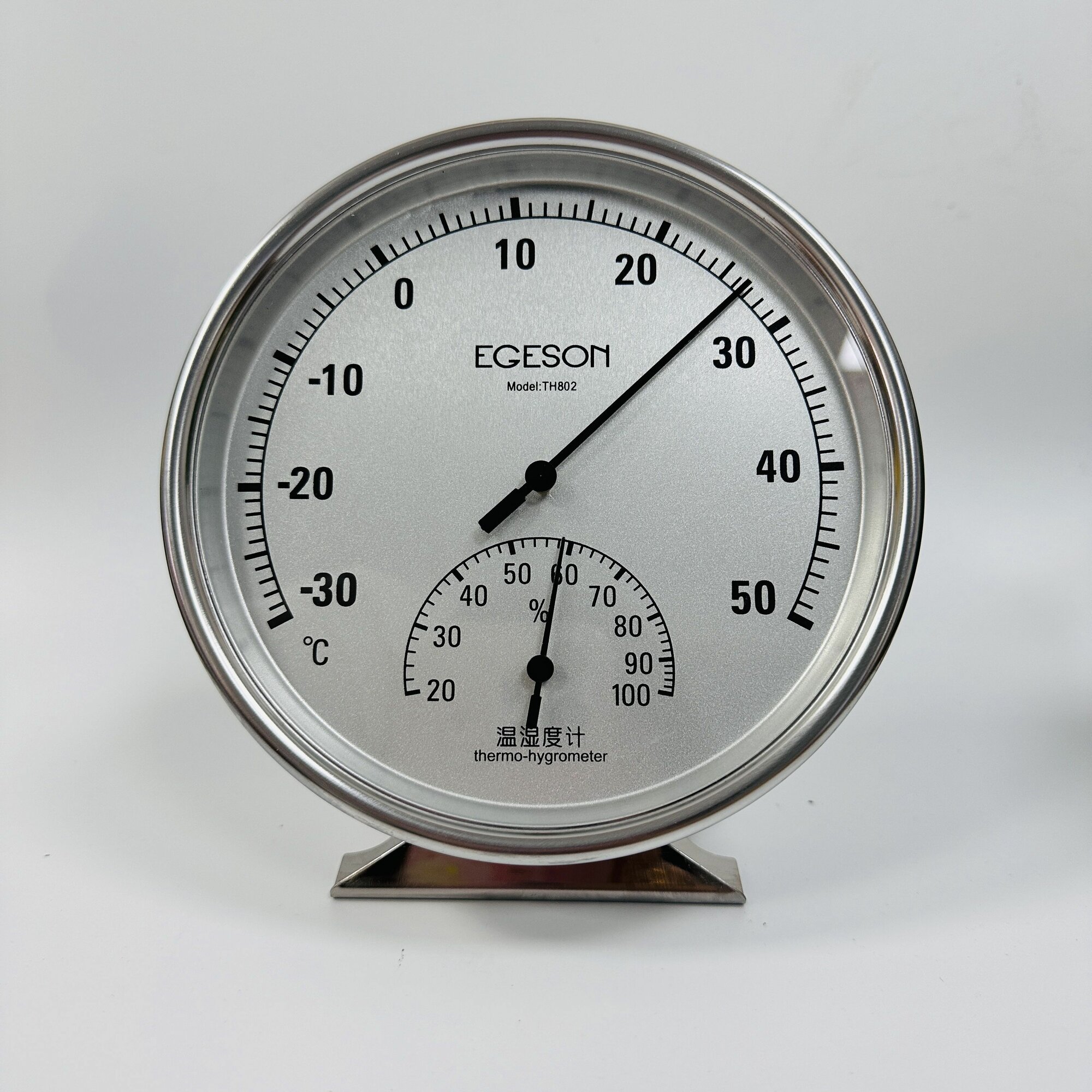 Механический стрелочный термогигрометр для дома и офиса с большим циферблатом 17 см, измерение температуры и влажности, ретро-дизайн