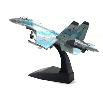 1:100 полная модель истребителя su-35 из сплава с подставкой, синий, СУ-35