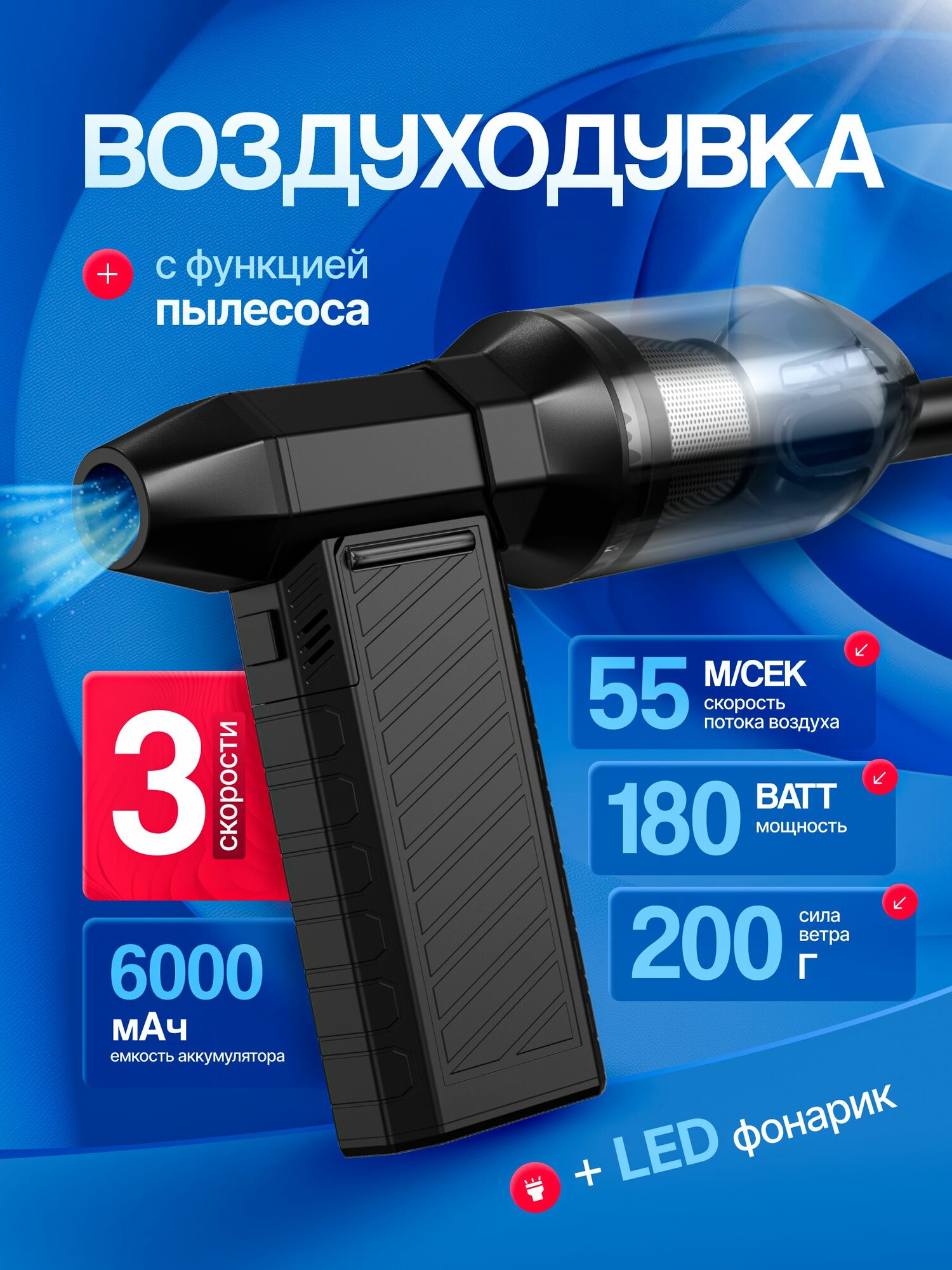 Воздуходувка портативная