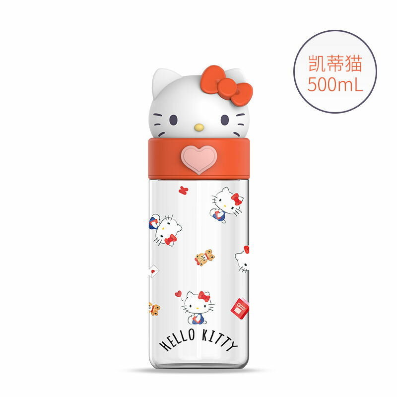 Детская кружка для воды Hellokitty Sanrio для девочек, высококачественная, портативная, устойчивая к высоким температурам и падениям, мультяшная кружка на день рождения