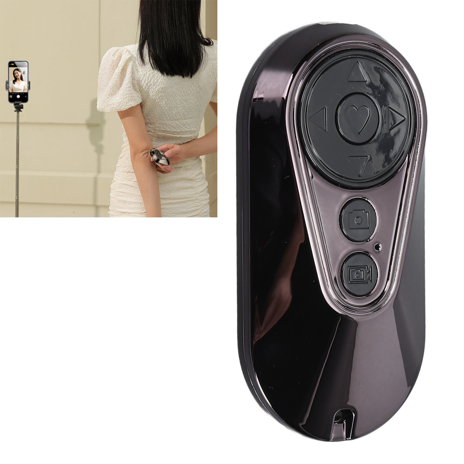 Пульт: Управление Камерой Беспроводное Управление На Расстоянии До 10м - Универсальный Пульт Для Селфи И Электронных Книг For Смартфоны На iOS И Android