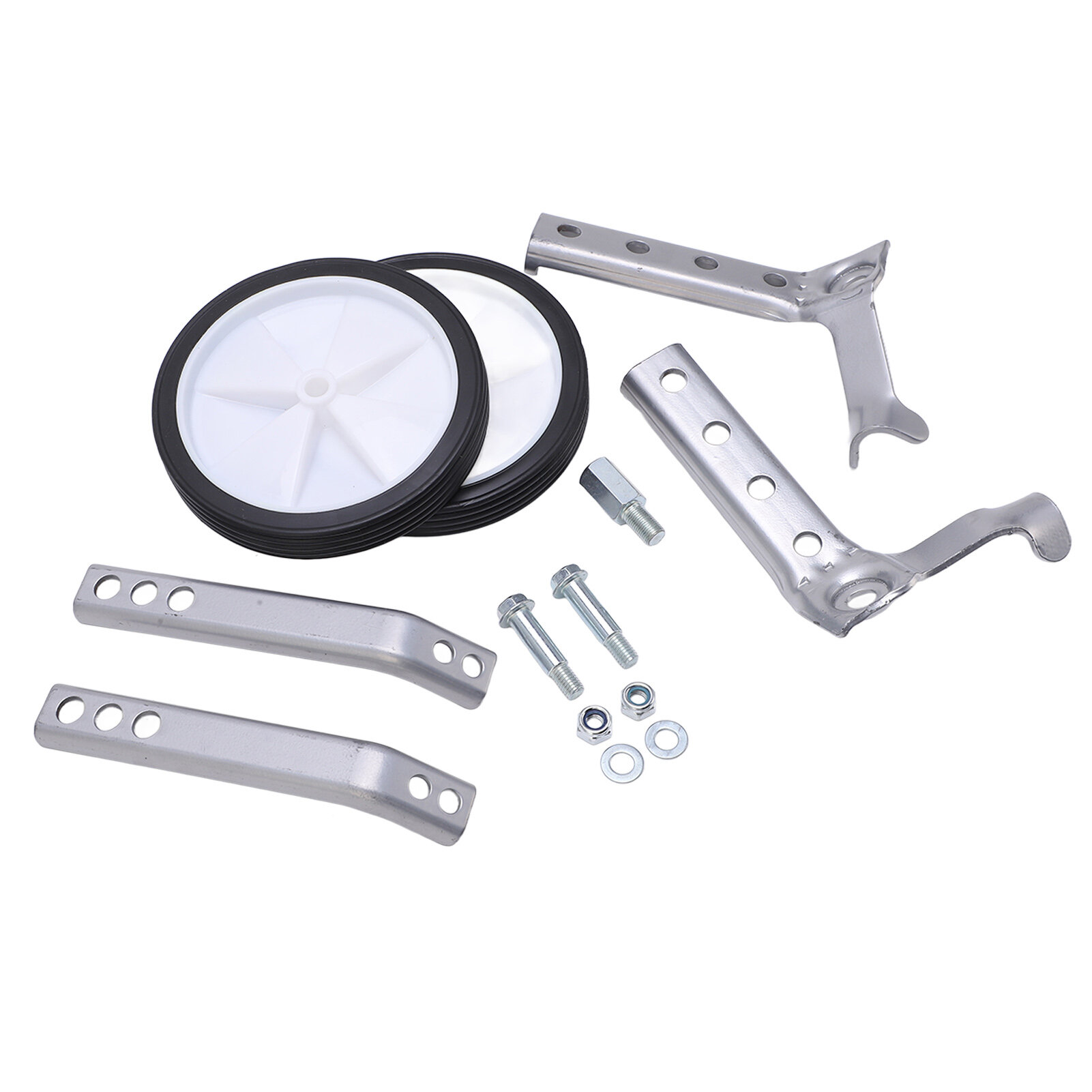 Велосипедные тренировочные колеса, регулируемые стальные пластиковые вспомогательные опорные колеса для езды, набор для детей от 18 до 24 дюймов, BikeGray