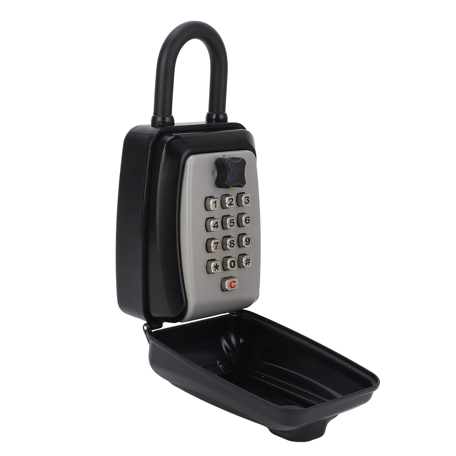 Коробка Для Ключей Автомобиля С Замком Высокопрочный Всепогодный Открытый Портативный Кодовый Ящик для Аренды Серого Цвета