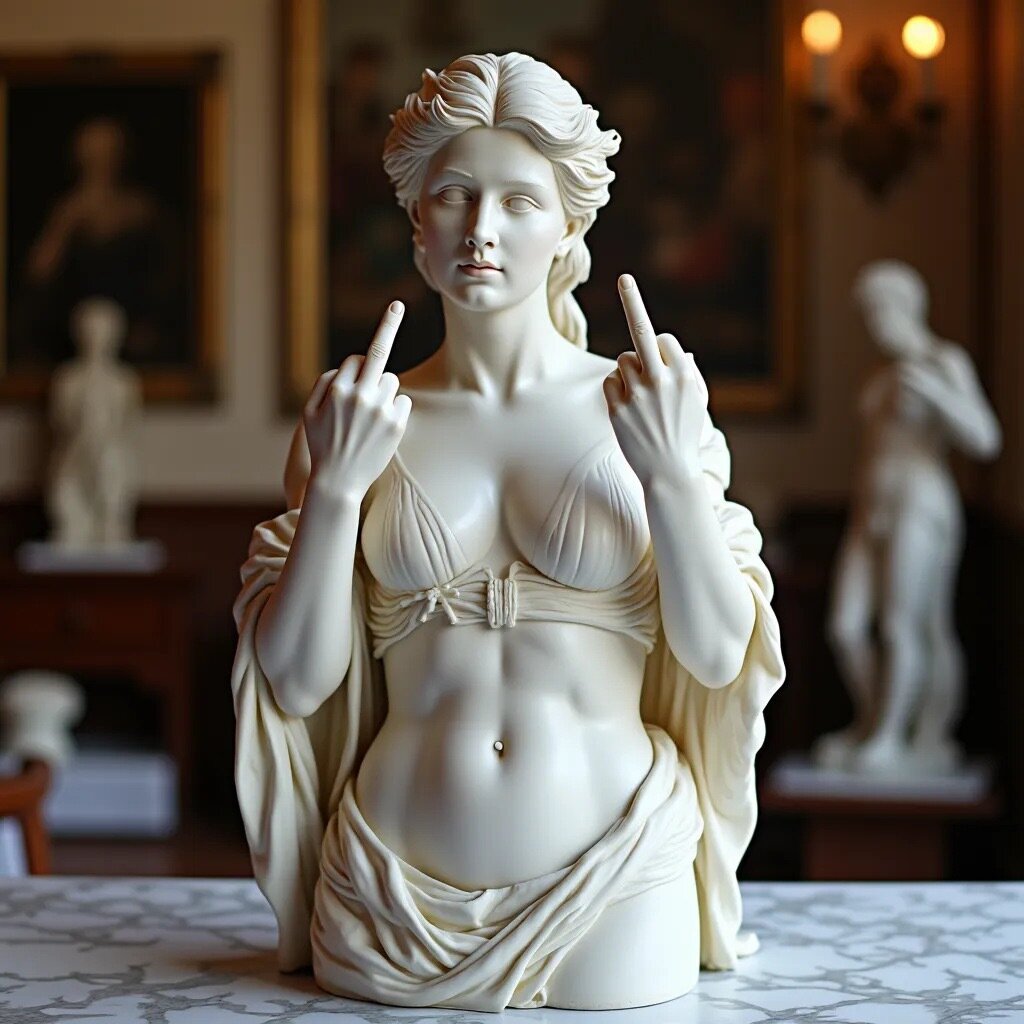 Скульптура Виенской богини с_beauty_parody: Resin_технология и_functional_design