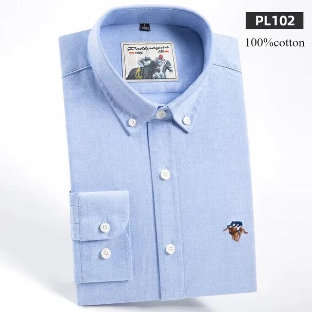 Высококачественные мужские рубашки-оксфорды из 100% хлопка с длинными рукавами, однотонные облегающие формальные рубашки, офисные элегантные белые, розовые одежды