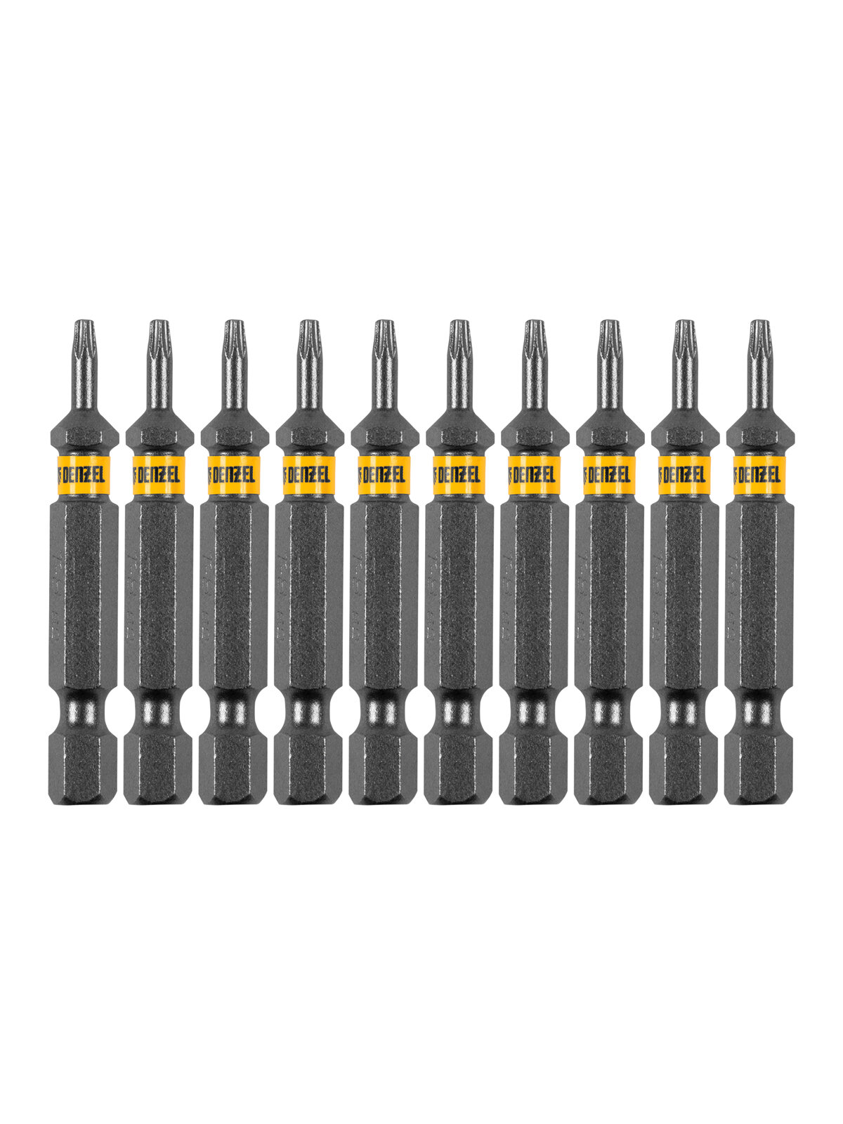 Набор бит Denzel TORX 8х50 сталь S2, шестигранный профиль, 10 шт 11666