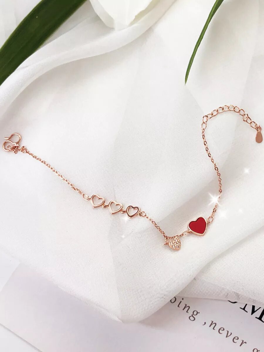 Плетеный браслет, стразы