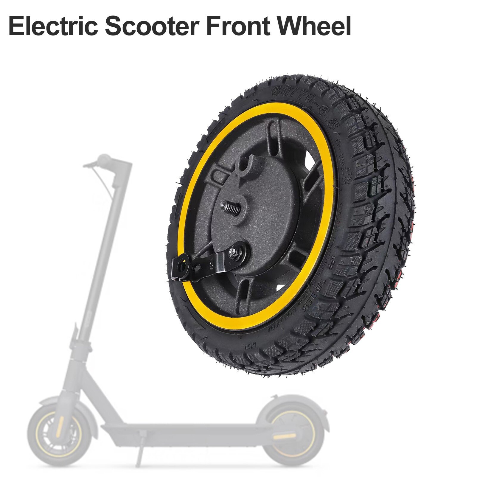10-дюймовая шина 60/70-6.5 для замены переднего колеса электросамоката Ninebot MAX G30/G30D с передним мотор-колесом и барабанным тормозом.