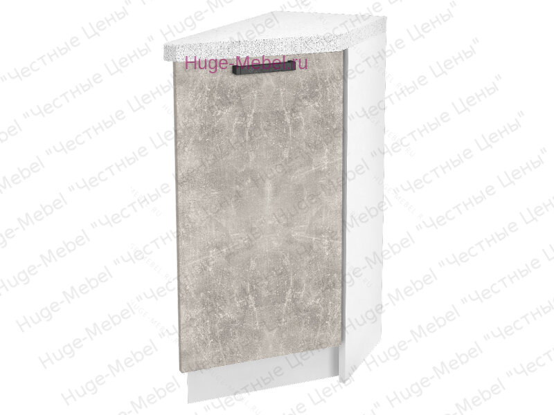 Шкаф кухонный нижний торцевой 300 Пасаденна (ателье светлое) Huge Mebel . Ширина 300 Высота 840. Кухонные шкафы