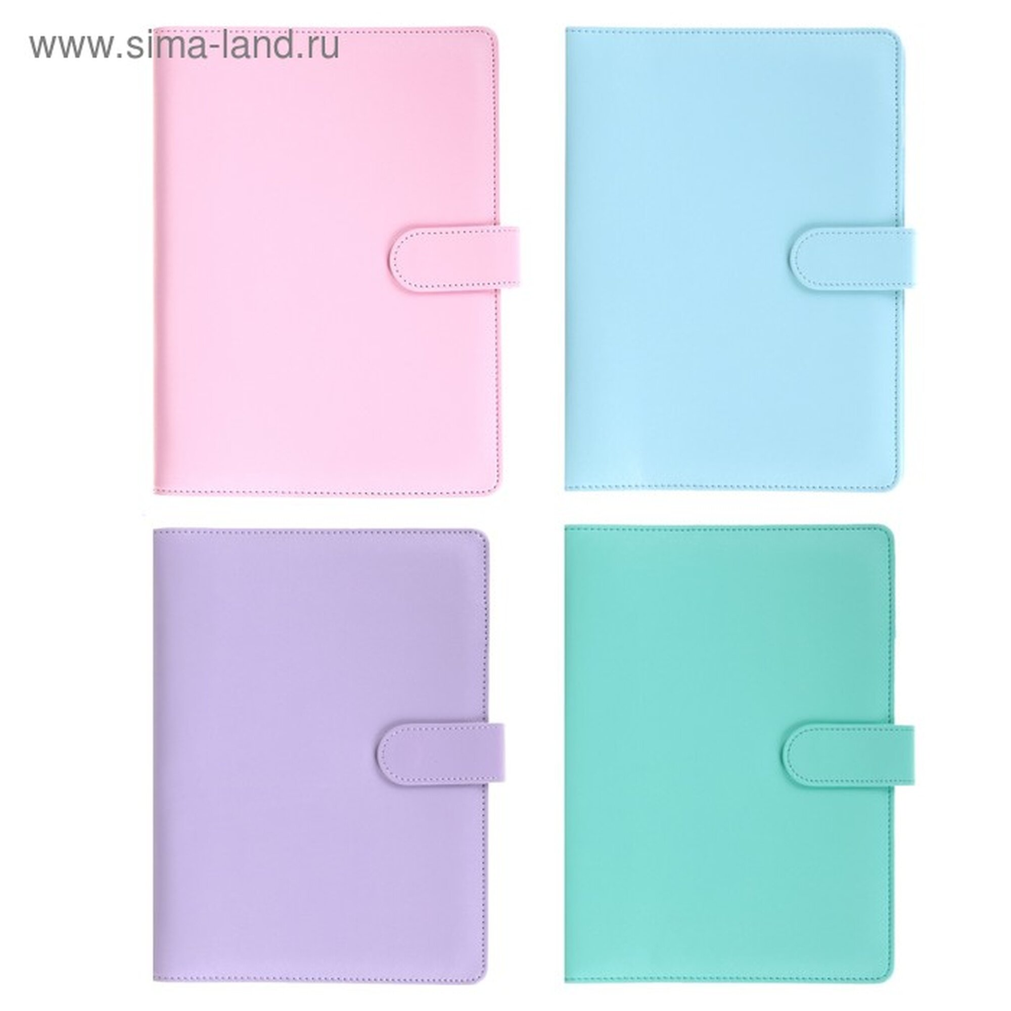 Органайзер на кольцах А5, 90 листов в линейку, с хлястиком, микс