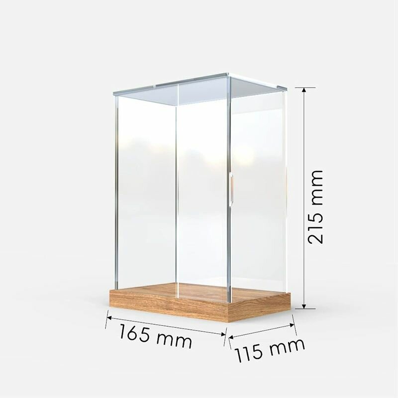 Ящик для хранения, акрилик, жёсткое дно, 21,5 х 16,5 х 11,5 см, коричневый