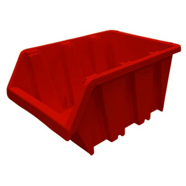 Лоток для метизов красный 225x155x120 мм, компактный органайзер для гаража и хранения