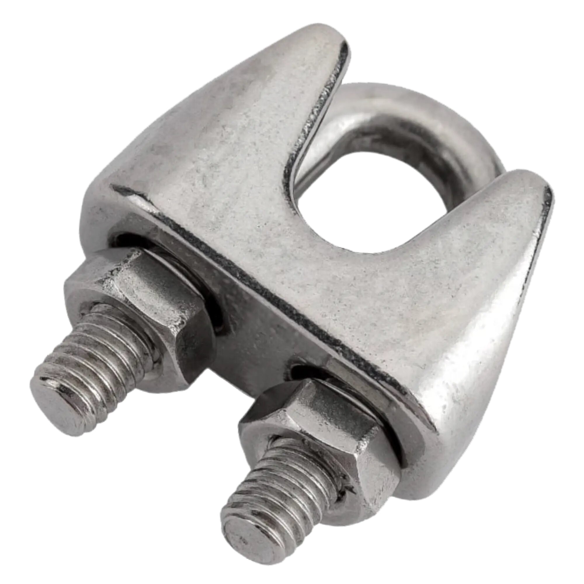 Зажим для троса DIN 741 3 мм из нержавеющей стали, комплект 2 шт, крепёж троса