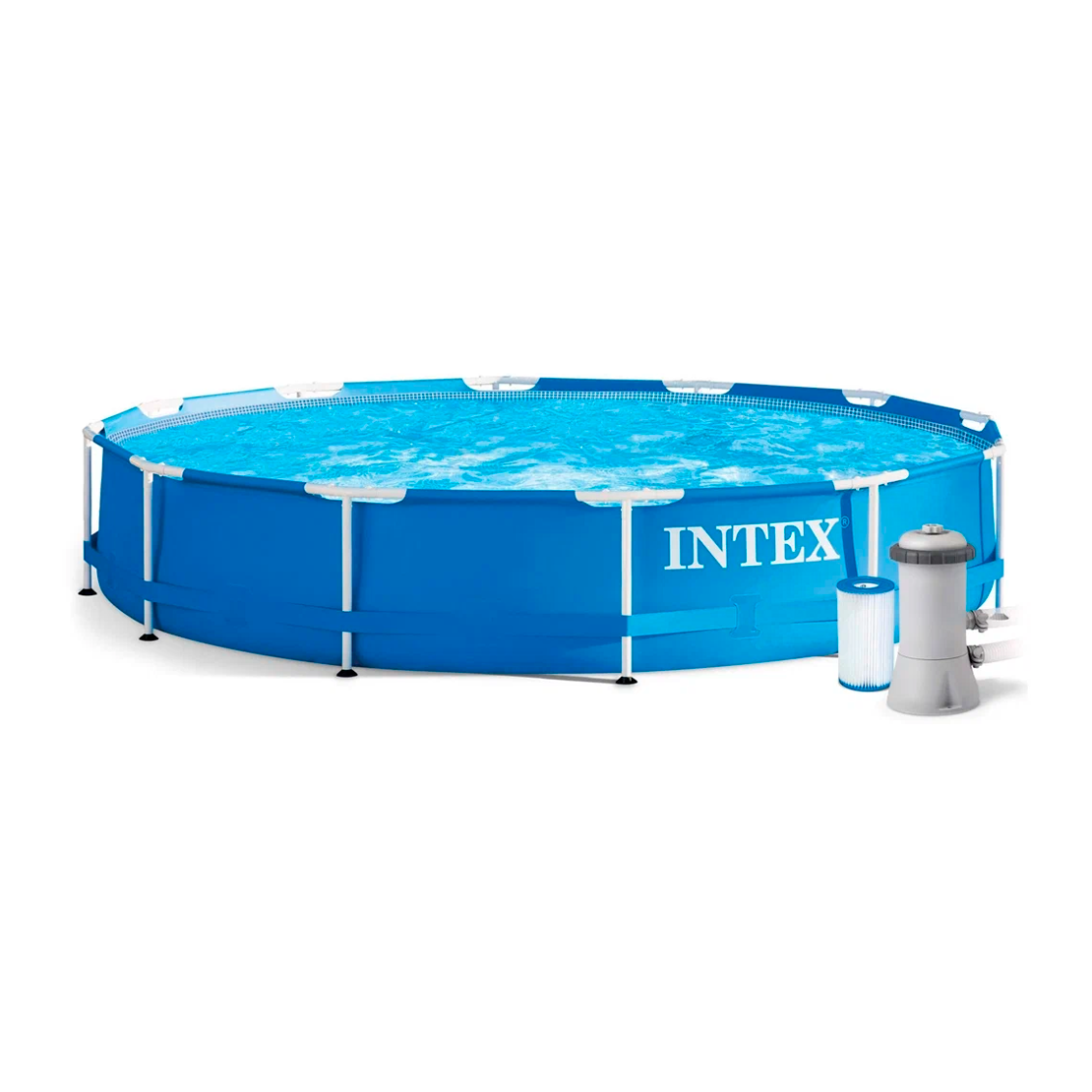 Бассейн каркасный Intex 28212/56996, 336х76 см, 6503 л, насос-фильтр 2006 л/ч, синий