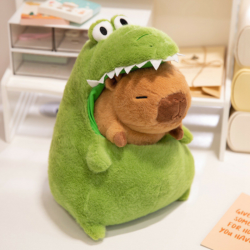 Loveable capybara plush toy with adorable crocodile design perfect for playtime