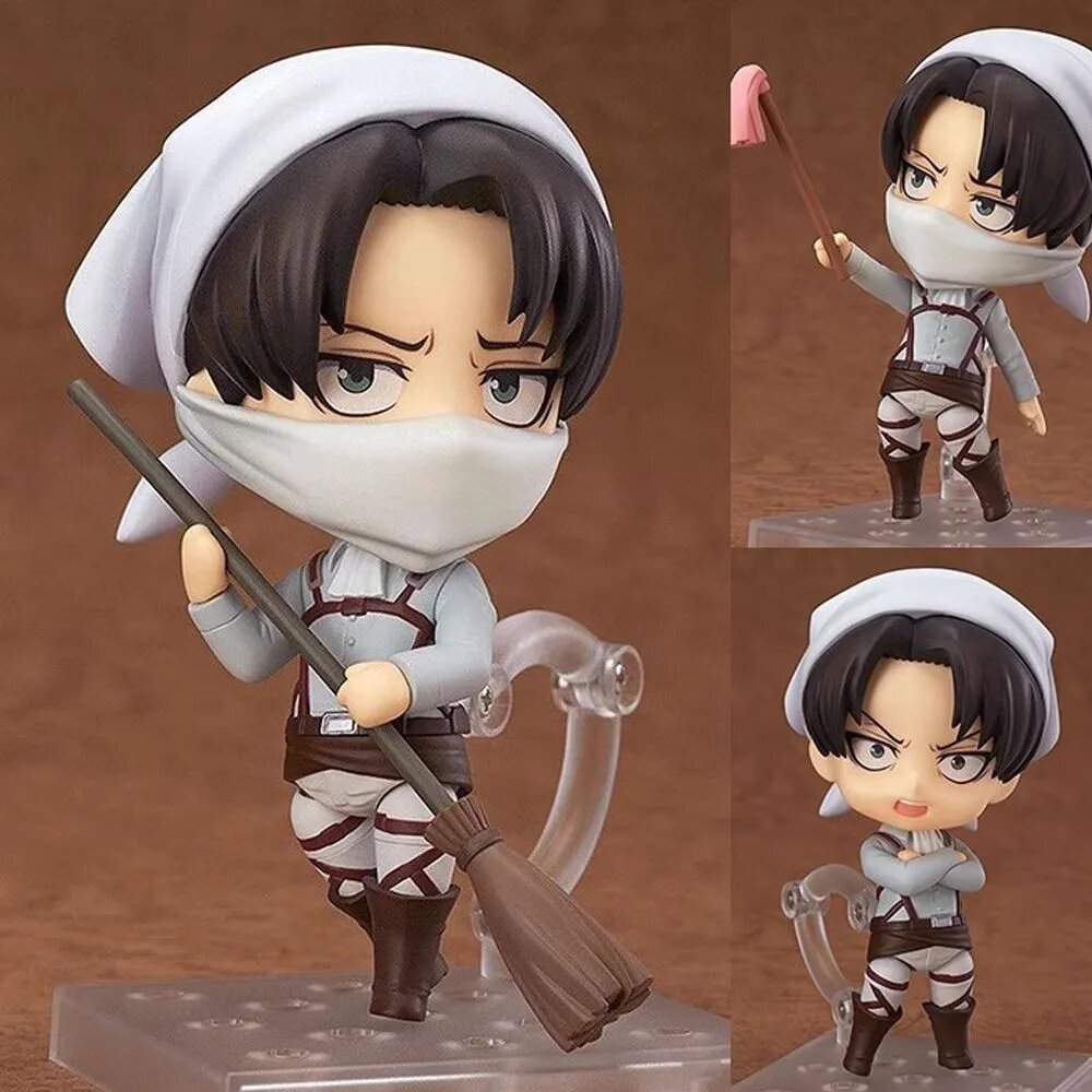 Фигурка атака титанов Версия для чистки леви Акkерман / Attack on Titan Levi Ackerman нендороид (10см) 417