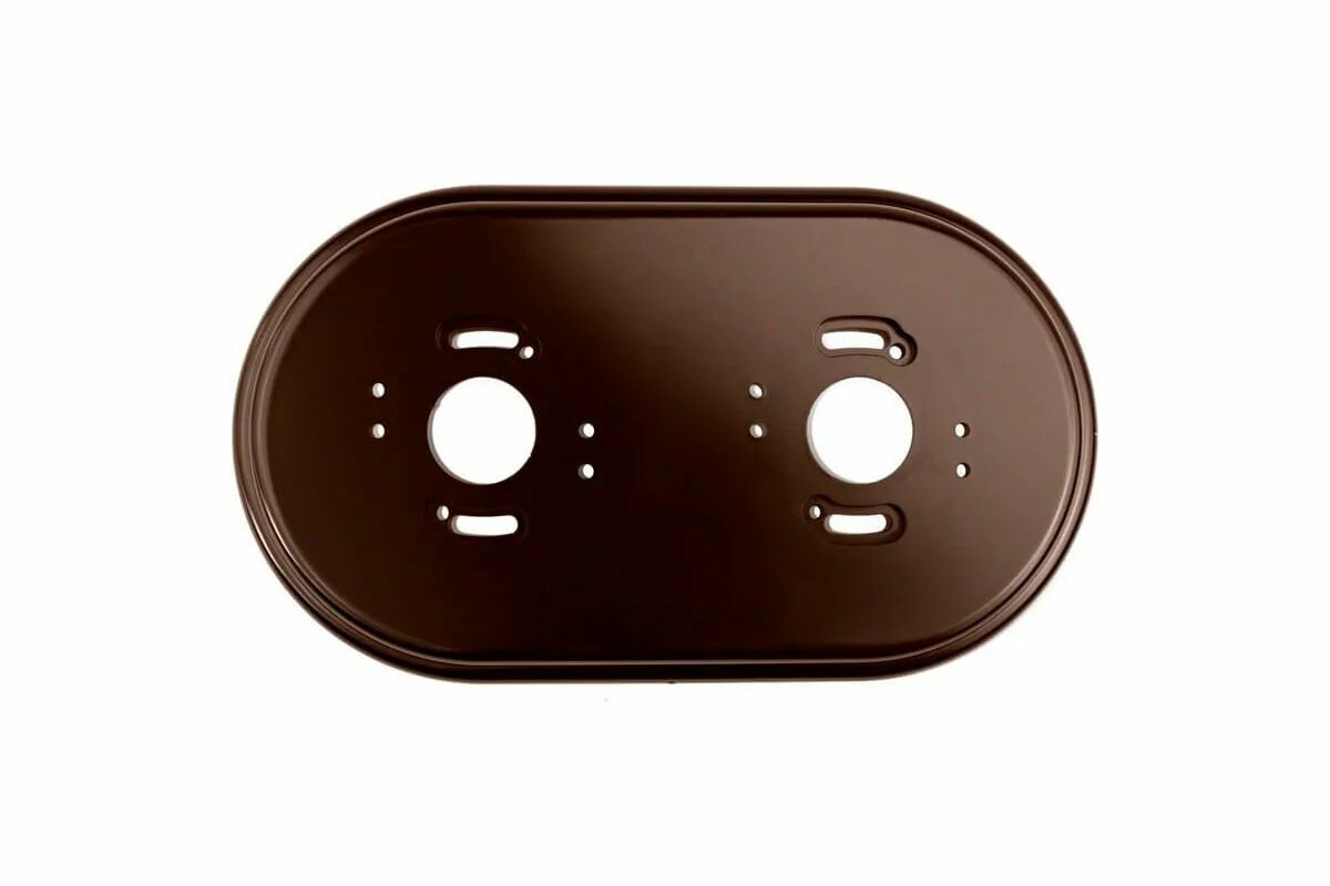 Рамка Jantera Adagio 2-местная круглая, D95 H10, пластик. Цвет Коричневый