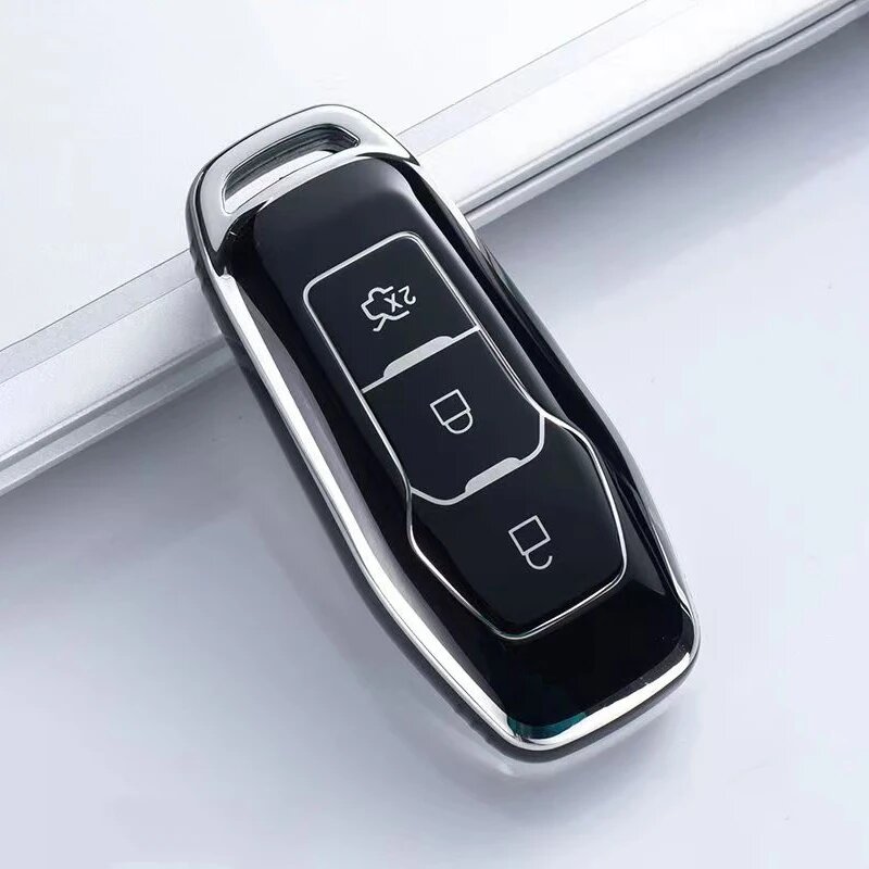 Для Ford Focus 3 4 ST Mondeo 5 MK5 Mustang F-150 Explorer Edge Fiesta Kuga MK3 4 Чехол Silver Black