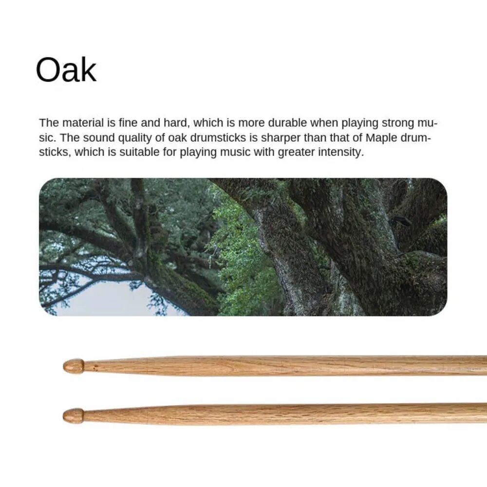 Деревянные барабанные палочки 5A/7A 5A Oak